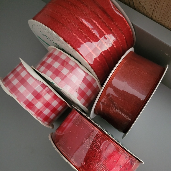 Party Supplies | Nwot Bundle Of 5 Red Ribbon | Poshmark
